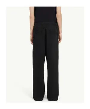MAISON MARGIELA Logo-embroidered Unbrushed Cotton Trousers