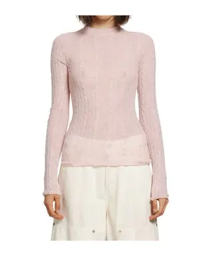 HAIKURE Cable-knit Sweater - Pink