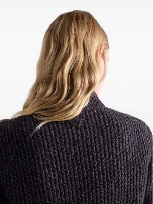Prada Short-sleeved Wool & Mouliné Cashmere Polo Sweater