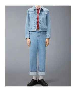 Thom Browne Straight-leg Denim Jeans With Selvedge Detail