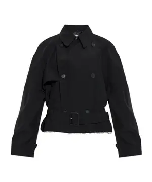 MAISON MARGIELA Belted Wool Blend Jacket - Anthracite