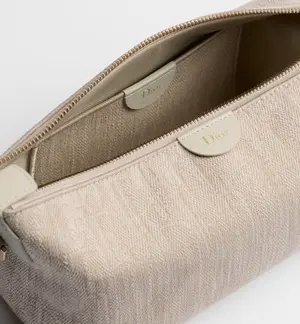 Dior Zippered Shoulder Bag With Cd Clasp