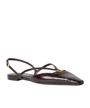 Fendi Ffold Square-toe Flats