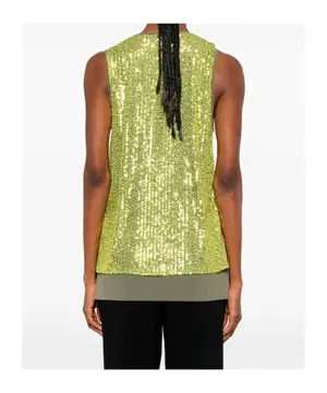 Pinko Fully Sequin Embellished Vest Top
