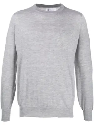 Brunello Cucinelli Crewneck Knitted Jumper - Gray