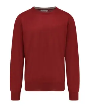 Brunello Cucinelli Crewneck Knitted Jumper - Red