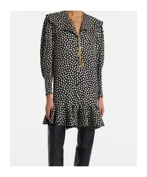 Chloé Polka-dot Silk Jacquard Minidress