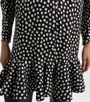 Chloé Polka-dot Silk Jacquard Minidress