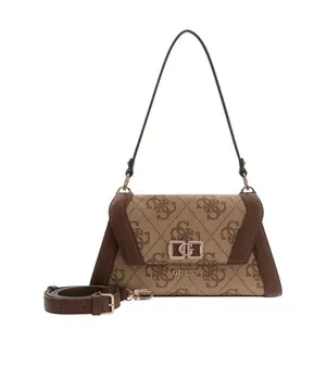 Guess Karnilla Monogram-pattern Shoulder Bag - Brown