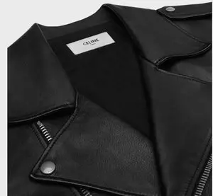 Celine Loose Biker Jacket In Calfskin