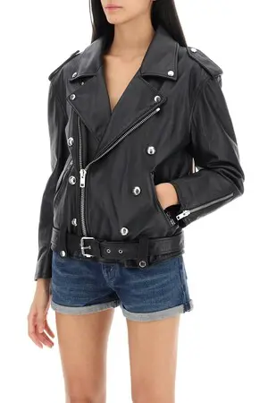 Celine Loose Biker Jacket In Calfskin