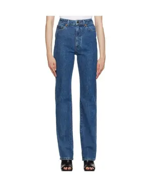Khaite Danielle High Waist Straight Leg Jeans