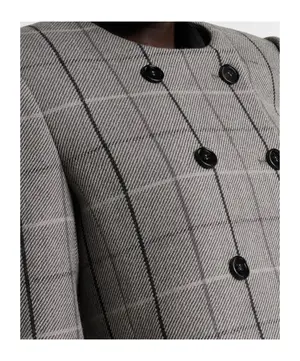 Chloé Checked Cropped Wool Jacket