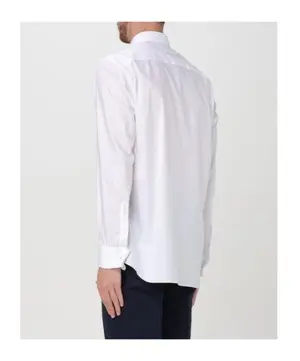 Brioni Pointed-collar Twill Shirt