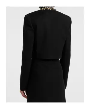 Chloé Scalloped Cropped Cotton Velvet Jacket