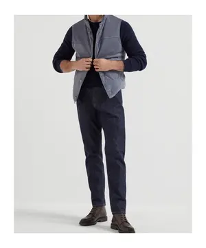 Brunello Cucinelli Sleeveless Stand-up Collar Gilet