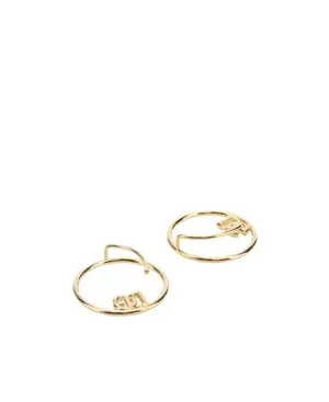 Dolce & Gabbana Dolce Gabbana Dg Logo Engraved Hoop Earrings
