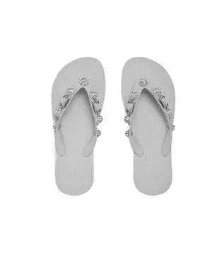Balenciaga Cagole Thong Sandal In /crystal