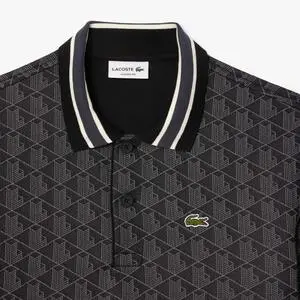Lacoste Monogram-jacquard Polo Shirt