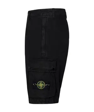 Stone Island Logo Patch Knee-high Shorts