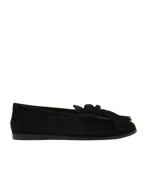 AQUAZZURA Freddie Suede Mocassins - Black