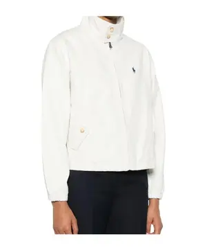 Polo Ralph Lauren High Neck Zipped Jacket - Washed White