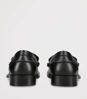Loewe Leather Bobine Loafers