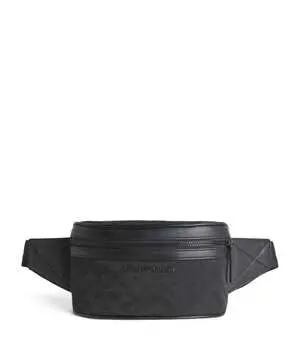 Emporio Armani Jacquard Logo Belt Bag - Black