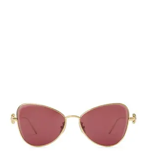 Loewe Bombé Butterfly Sunglasses - Red