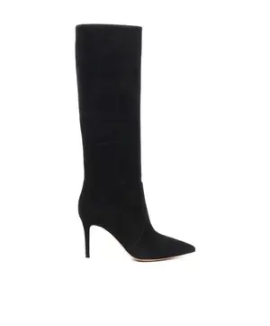 GIANVITO ROSSI Pointed Toe High Heeled Boots - Black