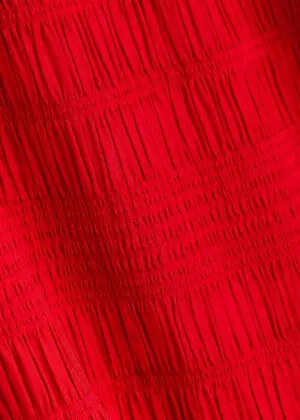 Polo Ralph Lauren Shirred Woven Midi Skirt