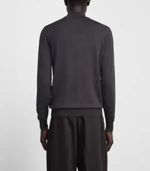 Pal Zileri Wool-silk Funnel-neck Sweater