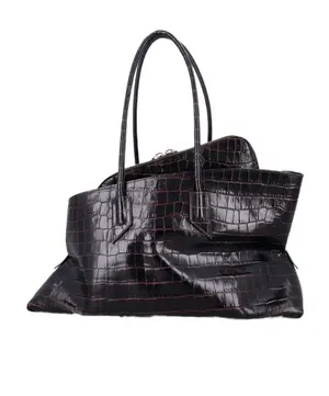 Attico Croc-print Leather La Passeggiata Top Handle Bag
