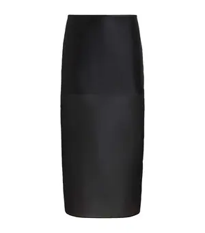 Almada Label Silk-blend Kiana Midi Skirt - Black