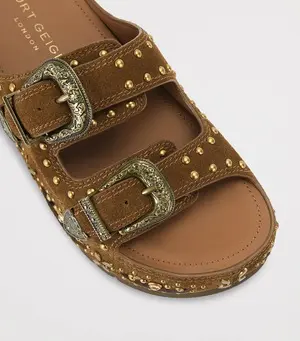 Kurt Geiger Western Buckle Flatform Sandals