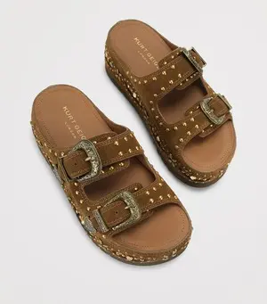 Kurt Geiger Western Buckle Flatform Sandals