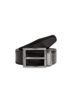 Dsquared2 Logo Plaque Buckle Leather Belt