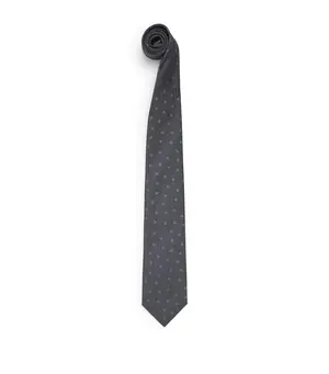 Emporio Armani Silk Jacquard Tie - Blue