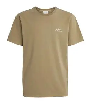 A.p.c. Cotton Logo T-shirt - Brown