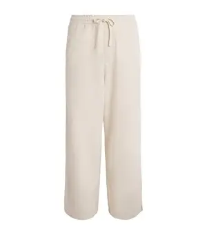 A.p.c. Cotton Drawstring Wide Leg Trousers - White