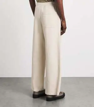 A.p.c. Cotton Drawstring Wide Leg Trousers - White