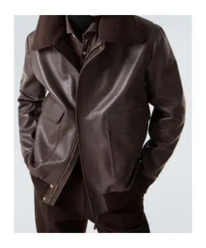 Gabriela Hearst Shearling-trimmed Leather Bomber Jacket