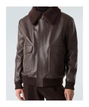 Gabriela Hearst Shearling-trimmed Leather Bomber Jacket