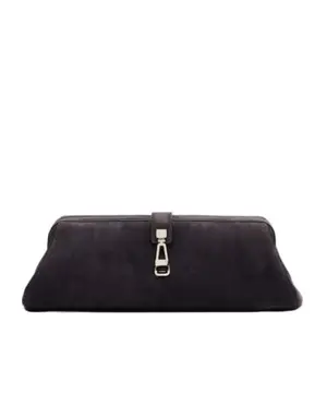 Gabriela Hearst Small Suede Shoulder Bag - Black