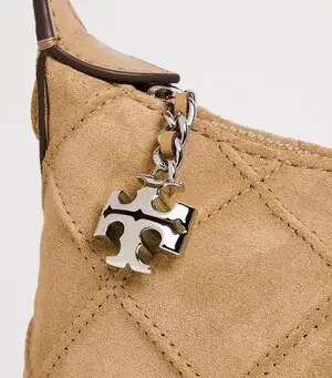 Tory Burch Mini Suede Fleming Top Handle Bag