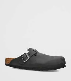 BIRKENSTOCK Oiled Leather Boston Clogs