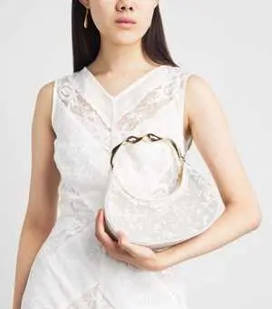 Simkhai Mesh Embroidered Nixi Clutch Bag