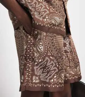 Amiri Silk Ma Check Shorts