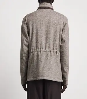 Herno Virgin Wool High-neck Utility Jacket - Brown