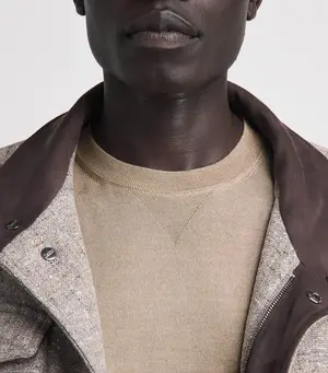 Herno Wool-silk Crew Neck Sweater - Beige